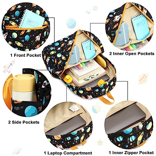 CAMTOP Kids Backpack Preschool Kindergarten Bookbag Toddler School Bag for Age 3-8 Boys and Girls(Rocket Planet)
