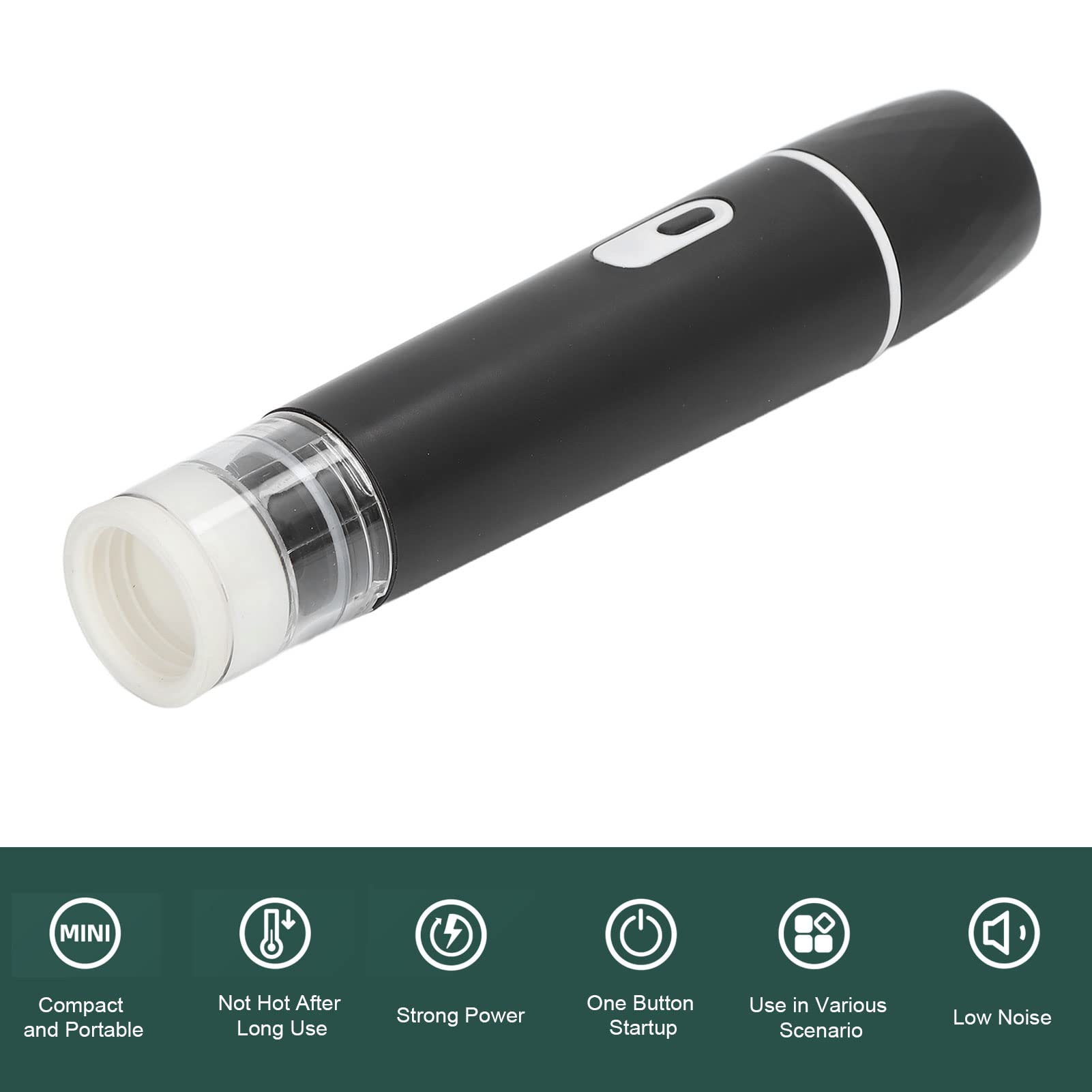 Electric Air Pump Vacuum Seal Pump Handheld Vacuum Food Sealer Automatic Food Vacuum Pump Cordless Sealing Machine Tool for Food Storage (Black)