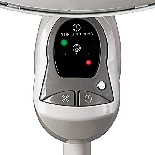 Lasko Cyclone Pedestal Fan, Adjustable Height, Remote Control, Timer, 3 Speeds, for Bedroom, Kitchen, Office and Living Room, 18", White, 1885, Large
