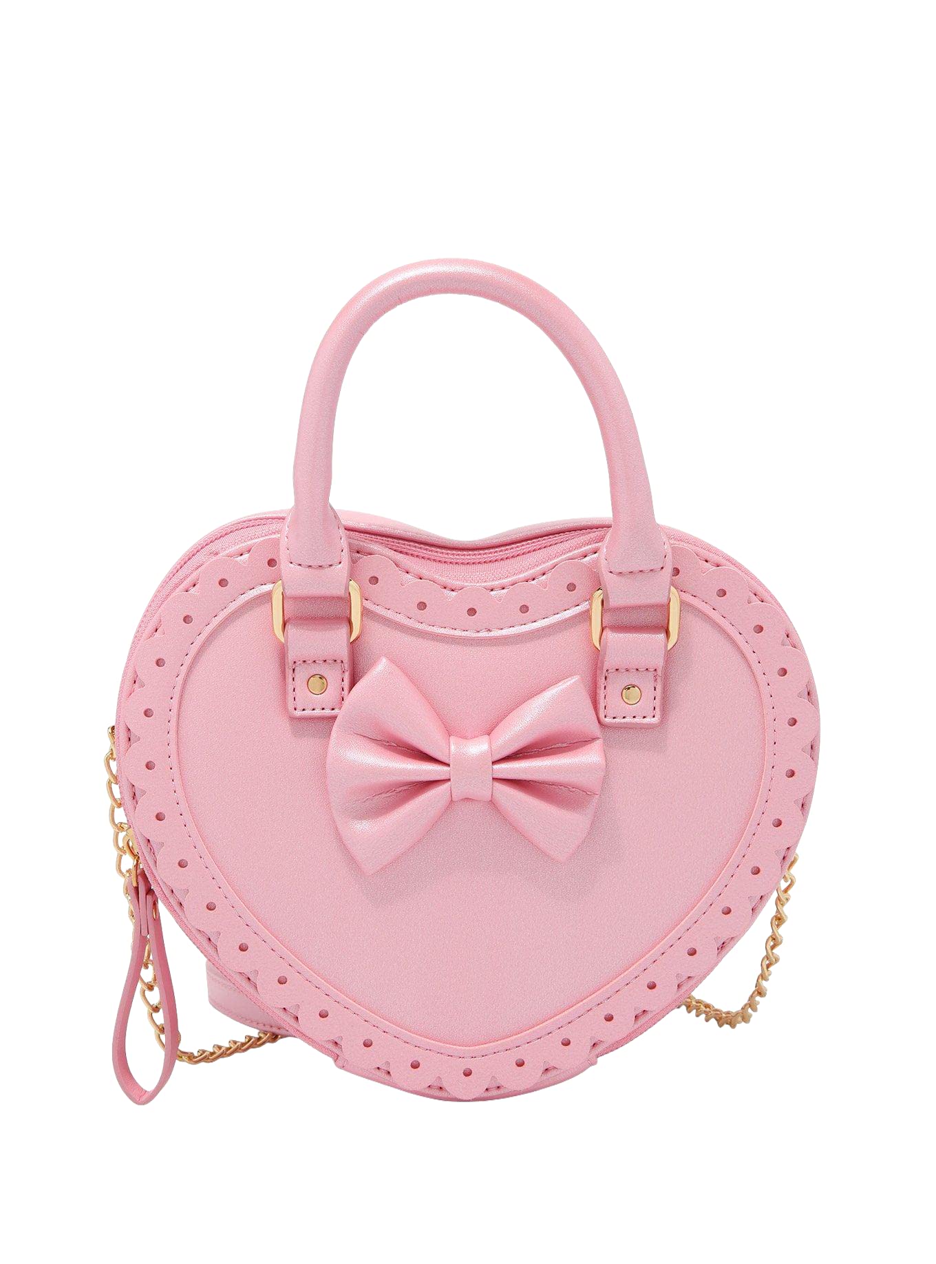Hot Topic Pink Lolita Heart Crossbody Bag LIGHT PINK NONE