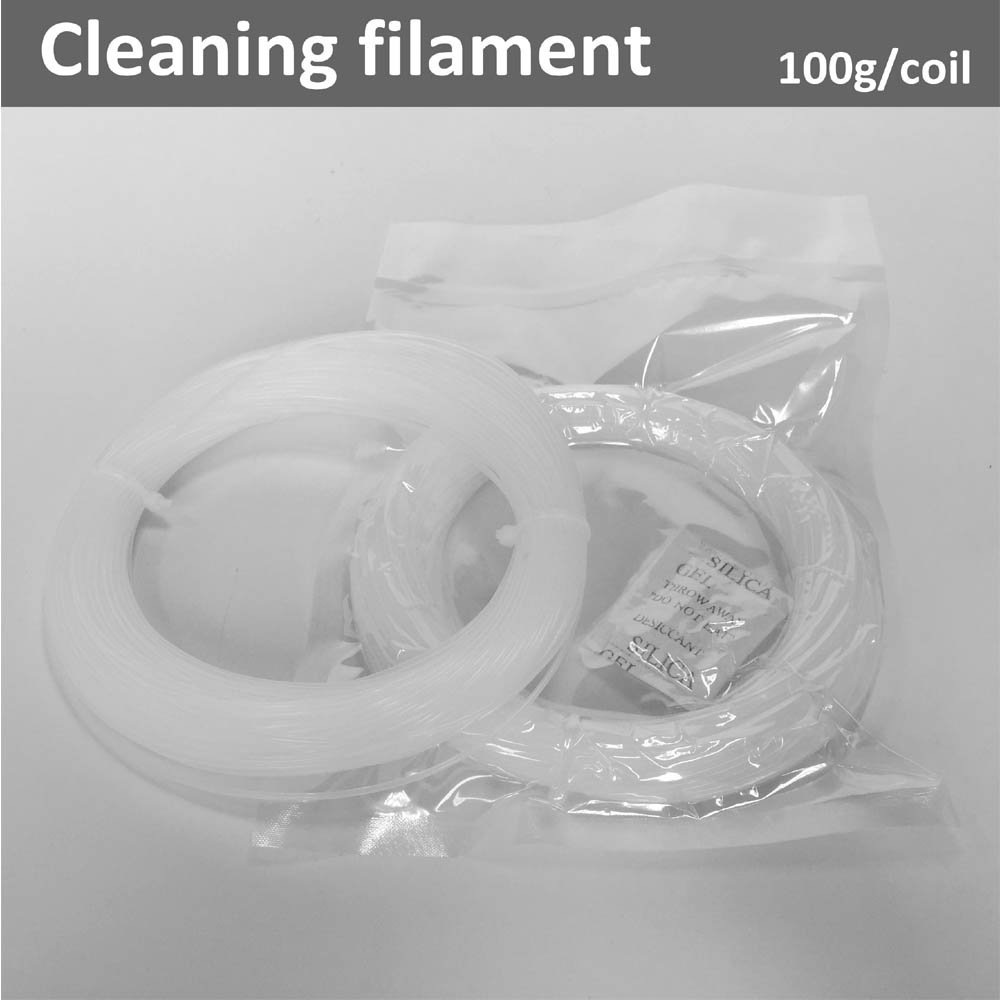 NovaMaker 3D Printer Cleaning Filament 1.75mm Natural, 0.1kg(0.22lb), Dimensional Accuracy +/- 0.05mm, Fit All FDM 3D Printers