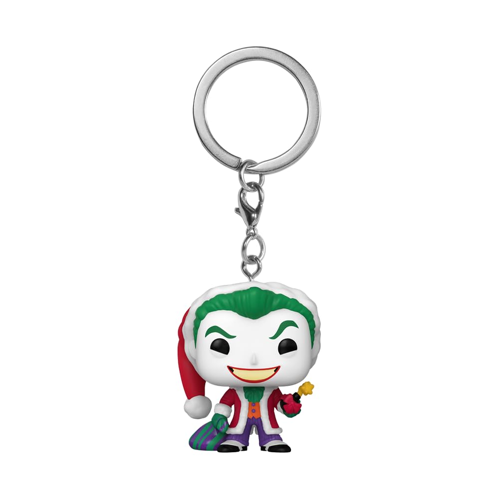 Funko POP! Keychain: DC Holiday - the Joker - (WMT) - DC Comics - Collectable Vinyl Mini Figure Novelty Keyring - Stocking Filler - Gift Idea - Official Merchandise - Comic Books Fans - Minifigure