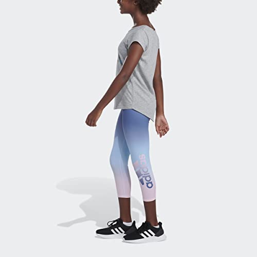 adidas Girls' Aeroready Moisture Wicking 7/8 Tights, Crew Blue, 4T