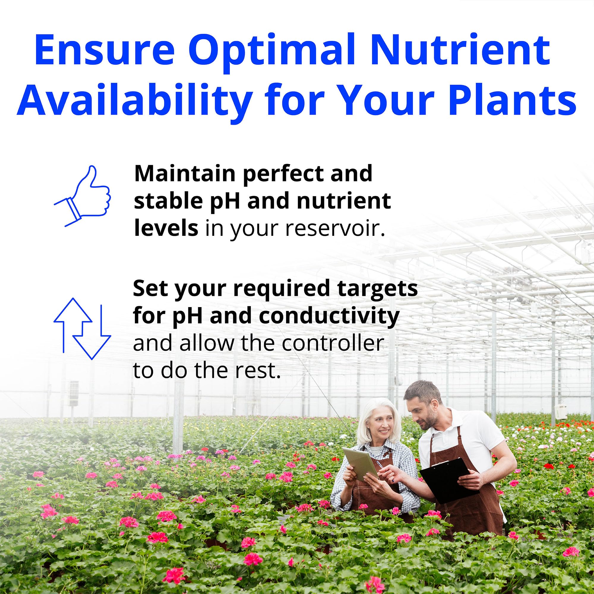 Bluelab Pro Controller Wi-Fi Fully Automated 24/7 Digital Monitor for Hydroponics Multi-Nutrient & pH Dosing with EC Temperature Probe and Edenic Remote Monitoring Essential for Agriculture