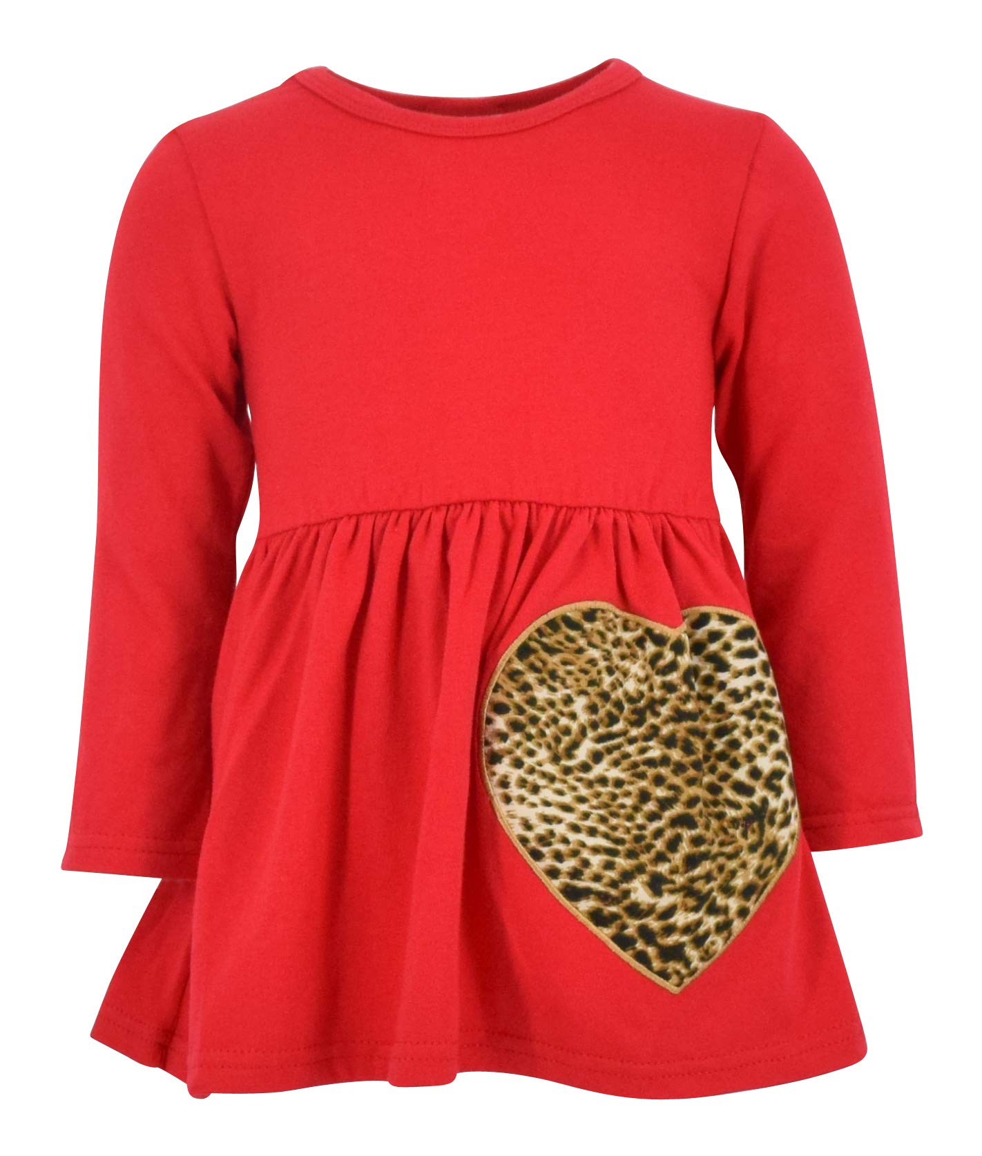 Unique Baby Girls Valentines Day Toddler Animal Print Hearts Legging Set Outfit (7 Years, Red)