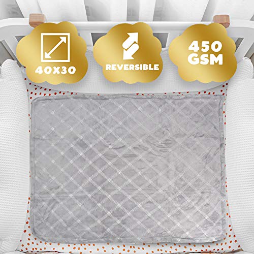 Sherpa Fleece Baby Blanket Reversible - Breathable Microfiber Plush Receiving Blanket- Great Throw Blanket for Cribs, Strollers, Baby Car Seat Travel, Indoor & Outdoor Use - 30β x 40β