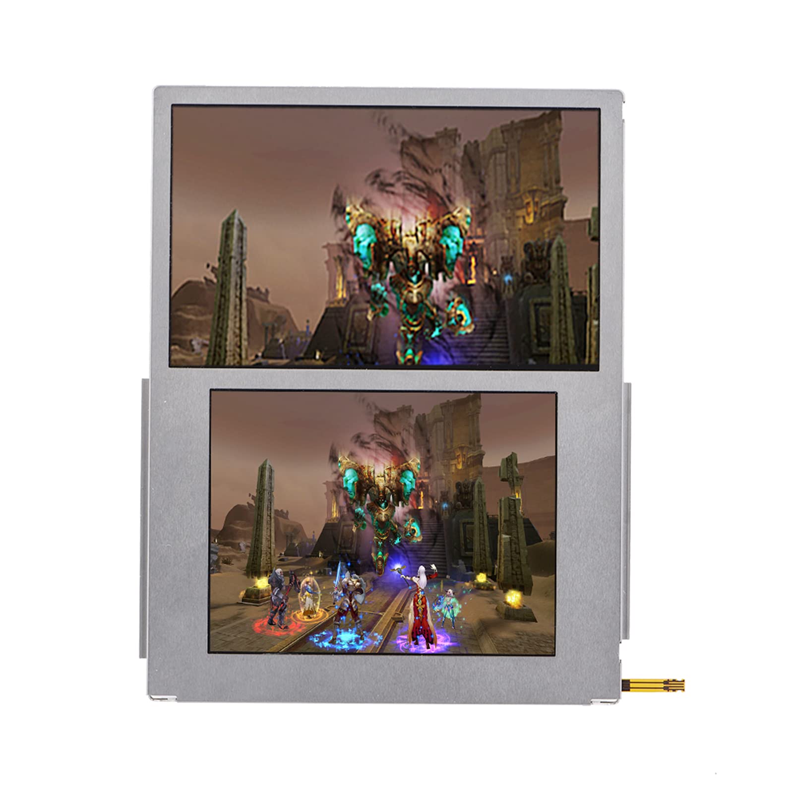 ciciglow 2DS LCD Screen, Top & Bottom LCD Display Screen Replacement Game Console Accessories for Game Screen Replacement Parts