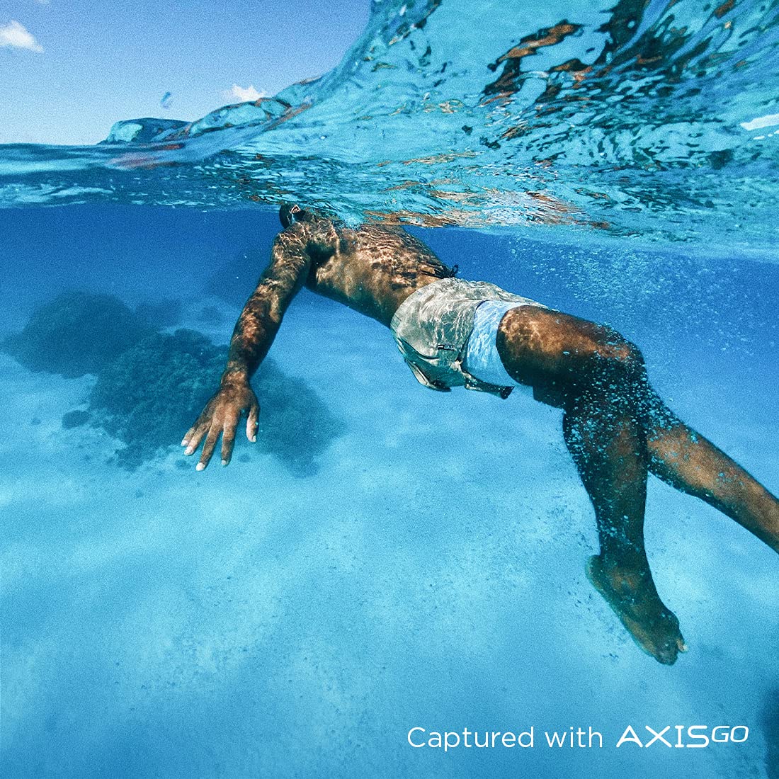 AquaTech AxisGO iPhone 14/13 Waterproof Phone Housing for Underwater Action Photography Snorkeling Surfing Travel Case - Tropical Teal