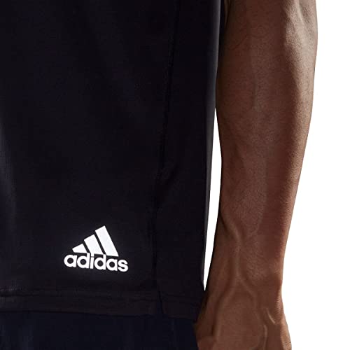 adidas Men's Run It T-Shirt, Black (Sleeve Logo), 4X-Large