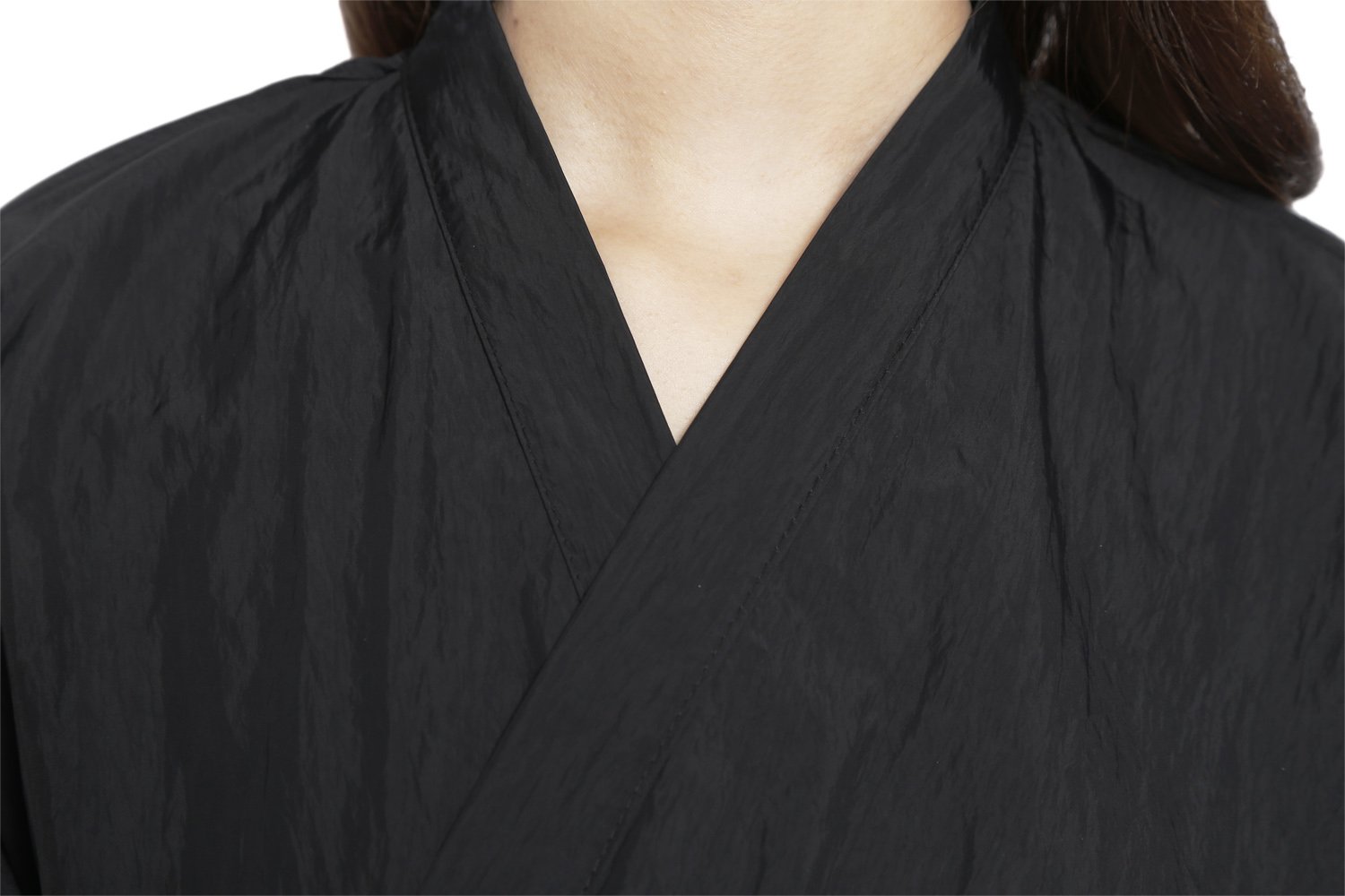 PERFEHAIR Salon Client Gowns Kimono Style, Hair Salon Smocks Capes- 43 Inch Long (Black)
