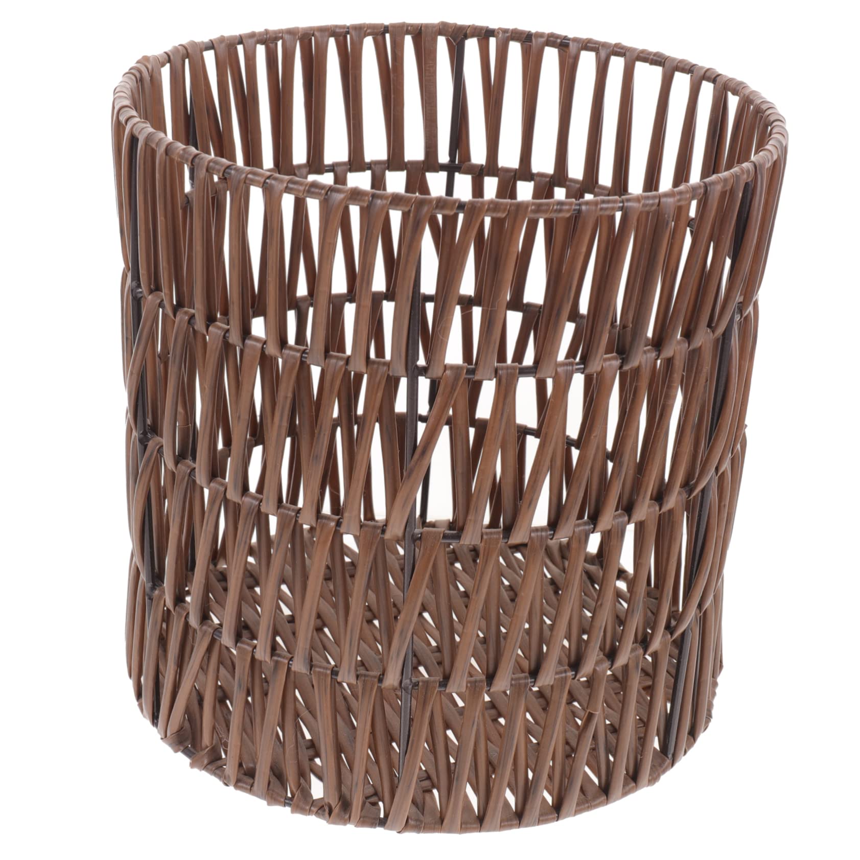 Amosfun 2pcs Hollow Storage Basket Rolling Laundry Hamper Wastebaskets Waste Basket Laundry Basket Wicker Laundry Hamper Basket Nursery Storage Bins Easter Towel Basket Baby Iron Handmade
