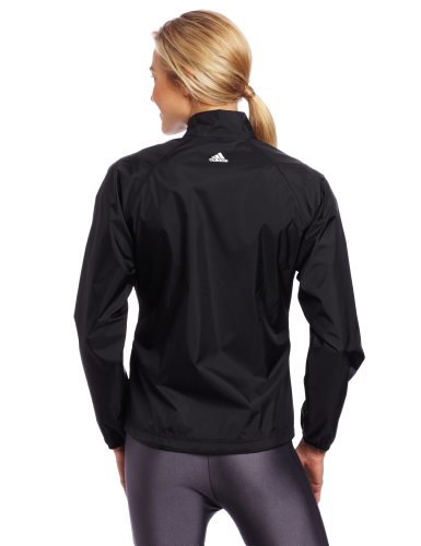 adidas Golf women's Climaproof Rain Provisional Jacket, Black/White, Small
