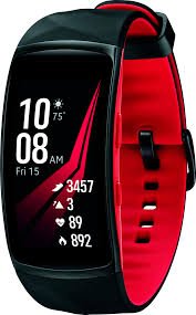 SAMSUNG Gear Fit2 Pro Fitness Smartwatch (Small) - Red (Renewed)