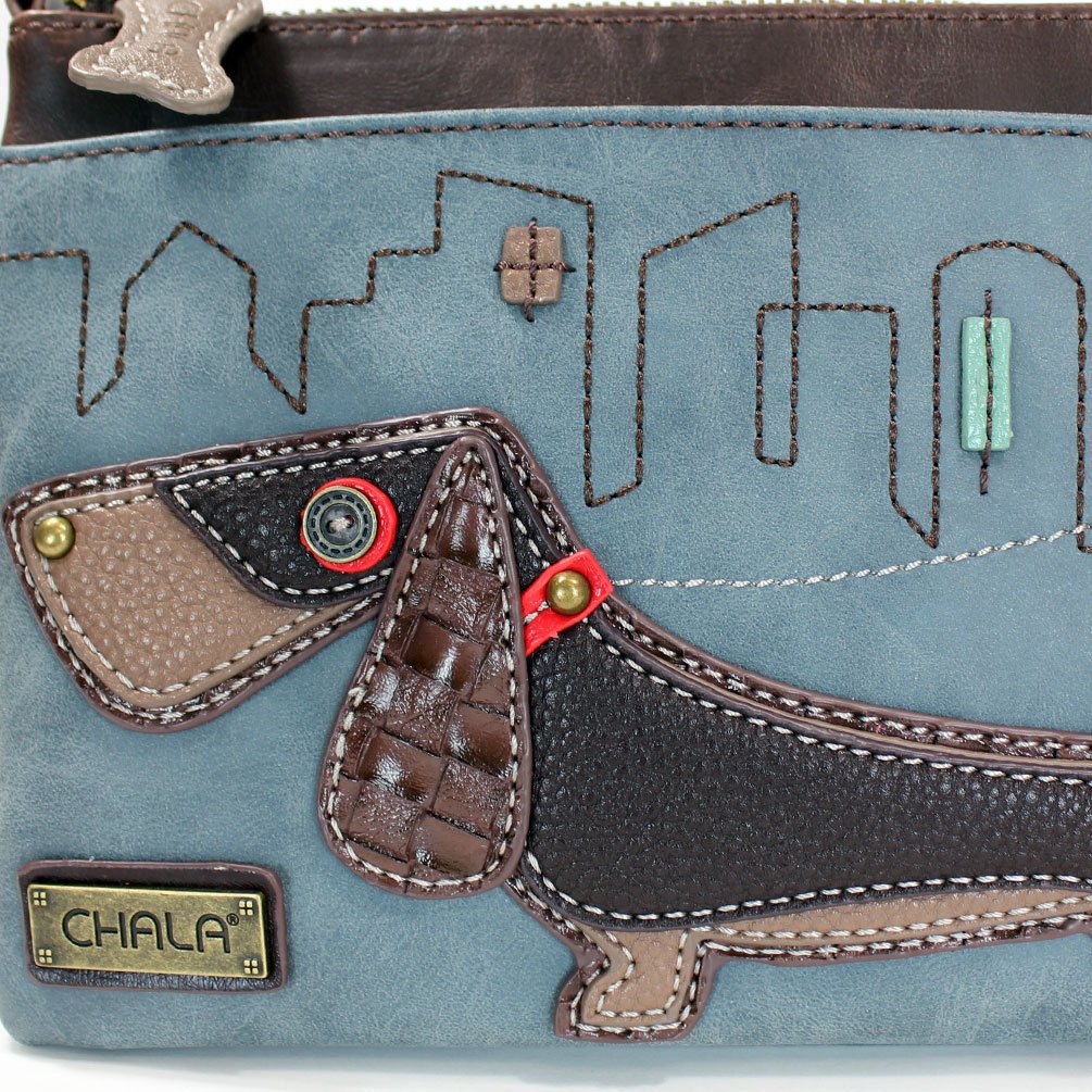 Chala Small Crossbody Phone Purse with 2 Adjustable Strap (Weiner Blue)