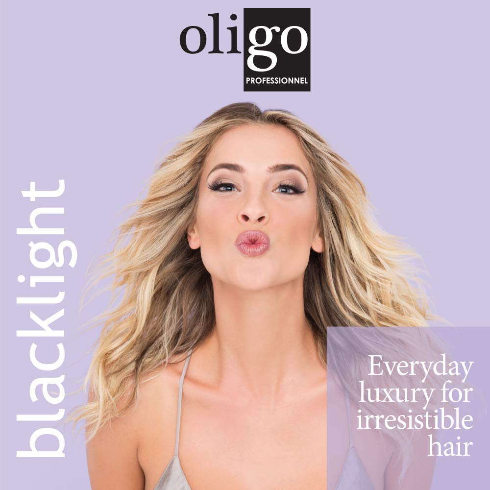 Oligo Professionnel - Blacklight Blue Conditioner for blondes - Vegan - Eliminate Brassy tones - Refresh faded highlights - Argan oil - Hydrating Formula - 8.5oz
