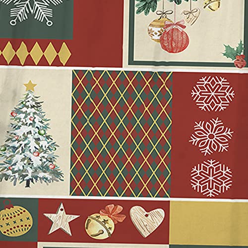 Christmas Red Plaid Throw Blanket, Soft Fluffy Sherpa Fleece Throws for Bed Sofa Xmas Tree Snowflake Print Pattern Blankets Christmas Decoration Gift for Kids Adults 50"x 60"