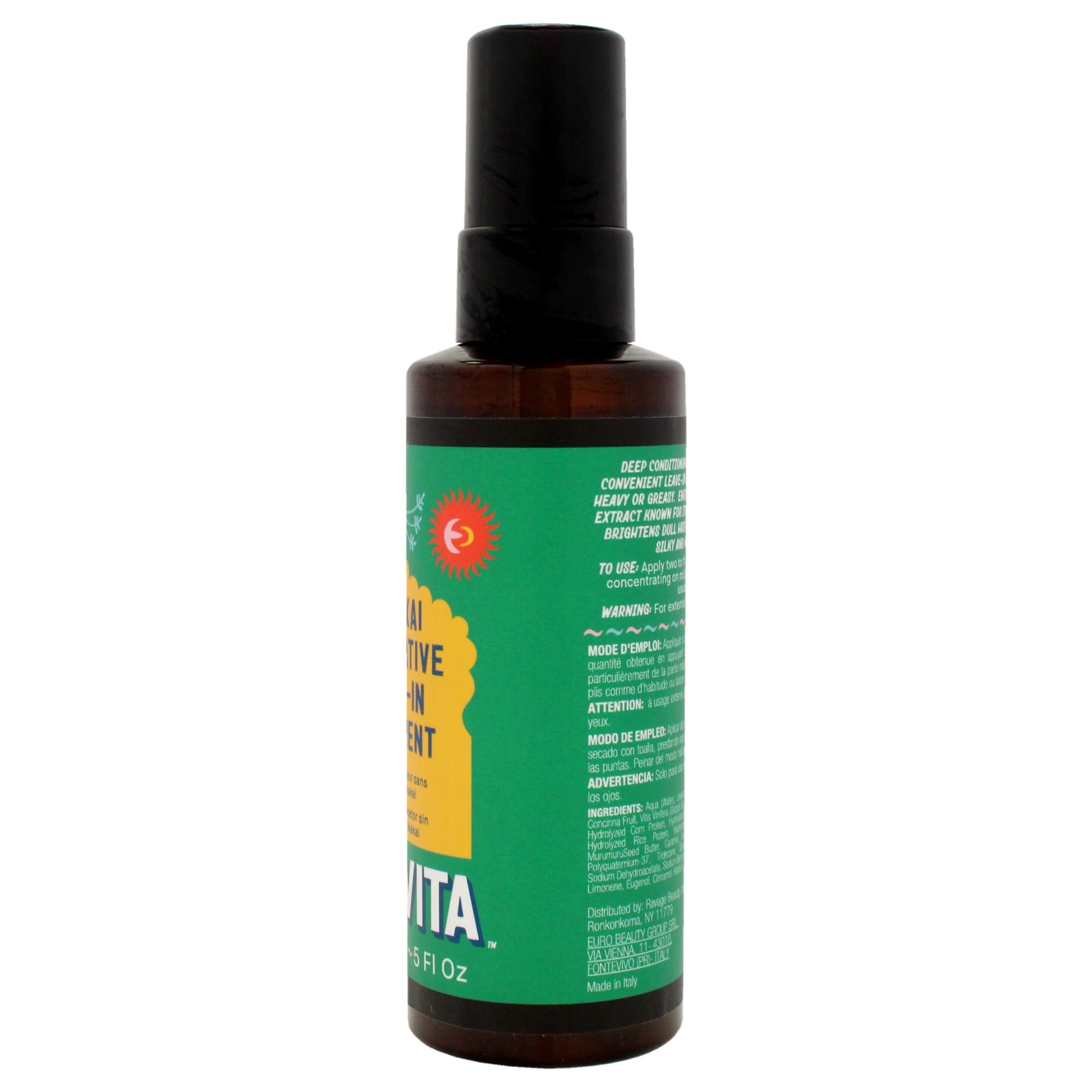 AyurVita Shikakai Restorative Leave-In Conditioner - Herbal Remedy For Dry Scalp and Strands - Moisturizing, Scalp-Cooling Spray - Planet-Friendly, Bio-Sourced Formula and Packaging - 5 Oz