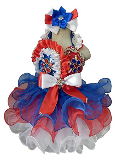 Jenniferwu G272K Infant Toddler Baby Newborn Little Girl's Pageant Party Birthday Dress Blue (as1, Age, 12_Months)
