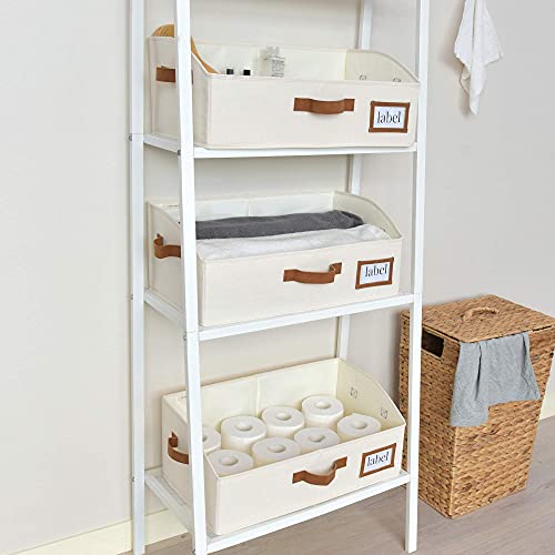 StorageWorks Storage Bins for Closet and Closet Baskets, Canvas Baskets for Closet Shelves