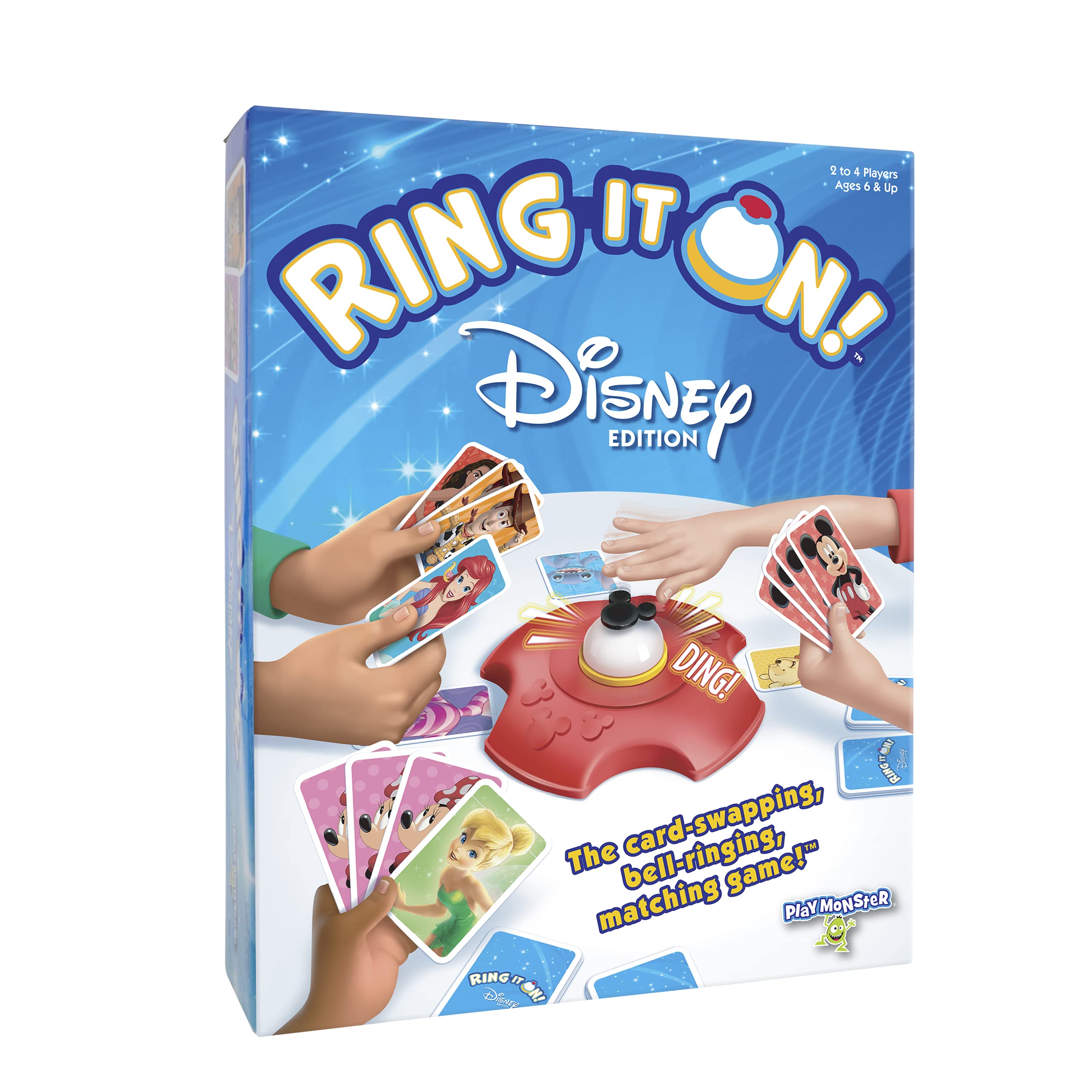 Disney Ring It On! -- The Card-swapping, Bell-Ringing, Matching Game! -- Ages 6+ -- 2-4 Players