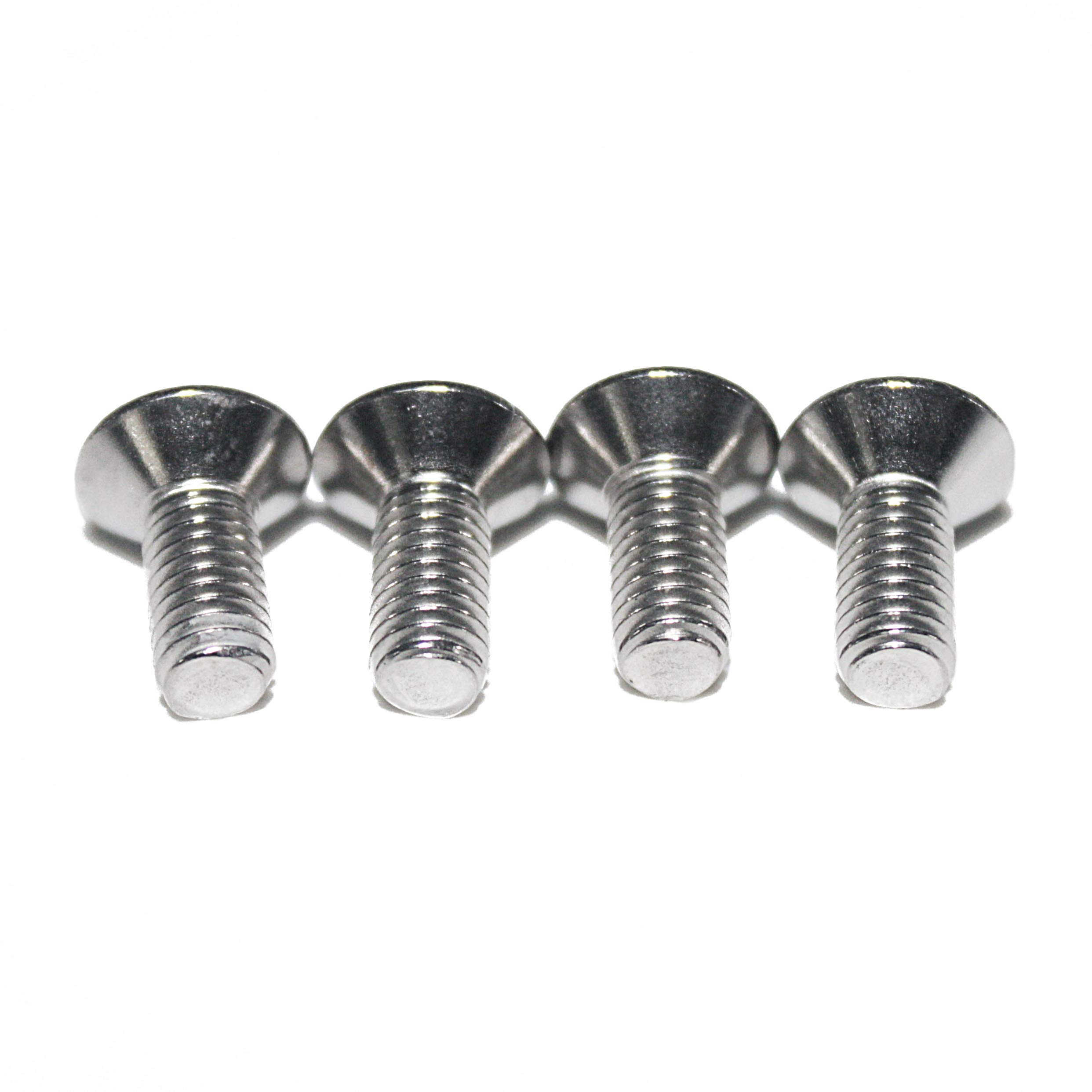 Fullerkreg 18-8 Stainless Steel Hex Drive Flat Head Screw M4 x 0.7 mm Thread, 8 mm Long,Packs of 100