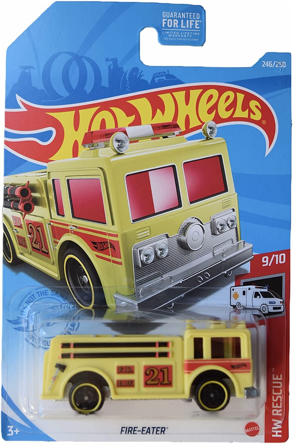 Hot Wheels Fire-Eater, [yellow] 246/250 Rescue 9/10