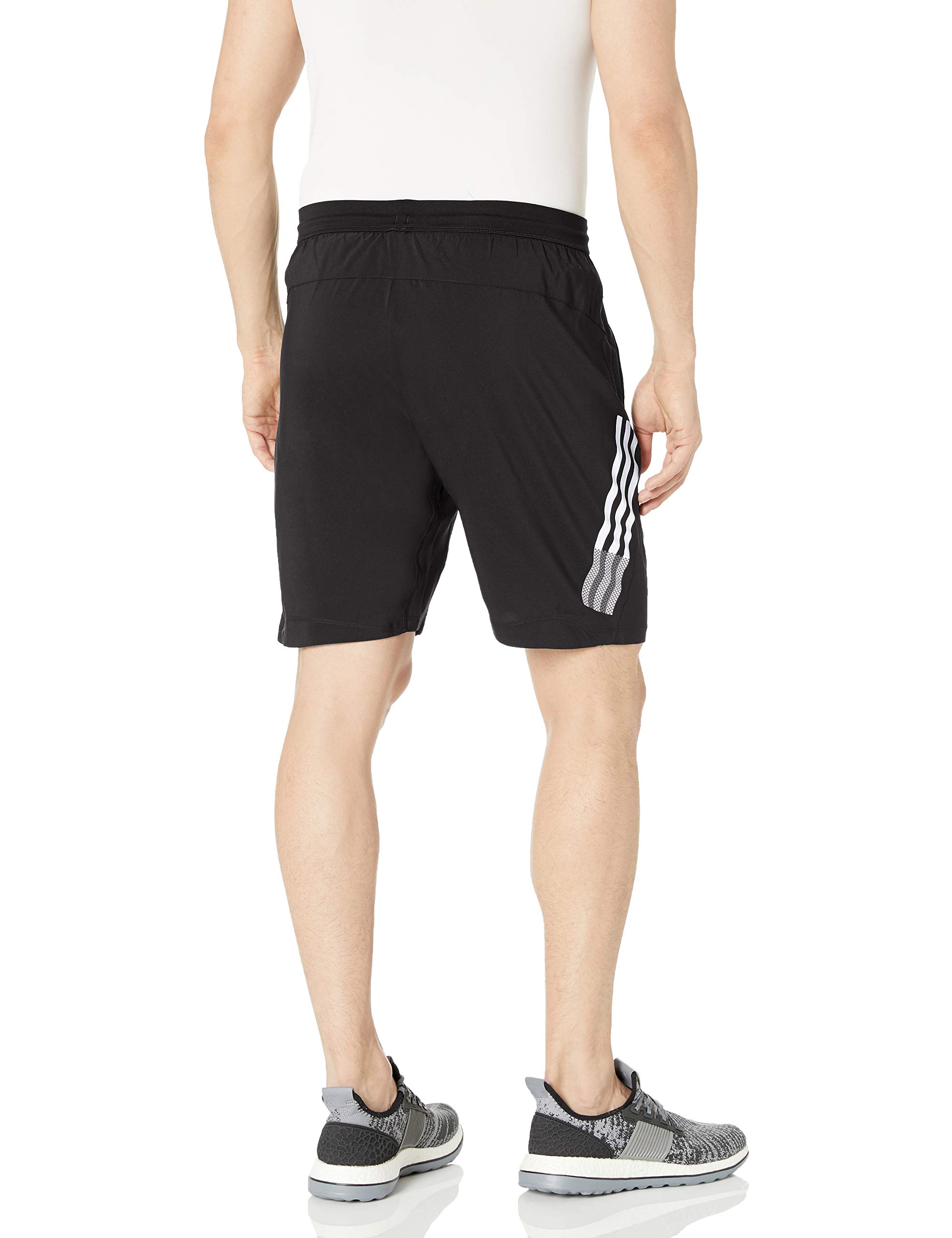 adidas Men's 4Krft 9" Sport 3-Stripes Shorts, Active Red/Black, Large