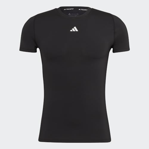adidas Men's Techfit Training Tee, Black, Small