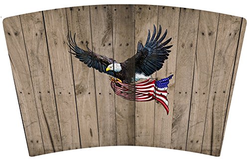Mugzie brand 20-Ounce Travel Mug with Insulated Wetsuit Cover - Eagle with Flag