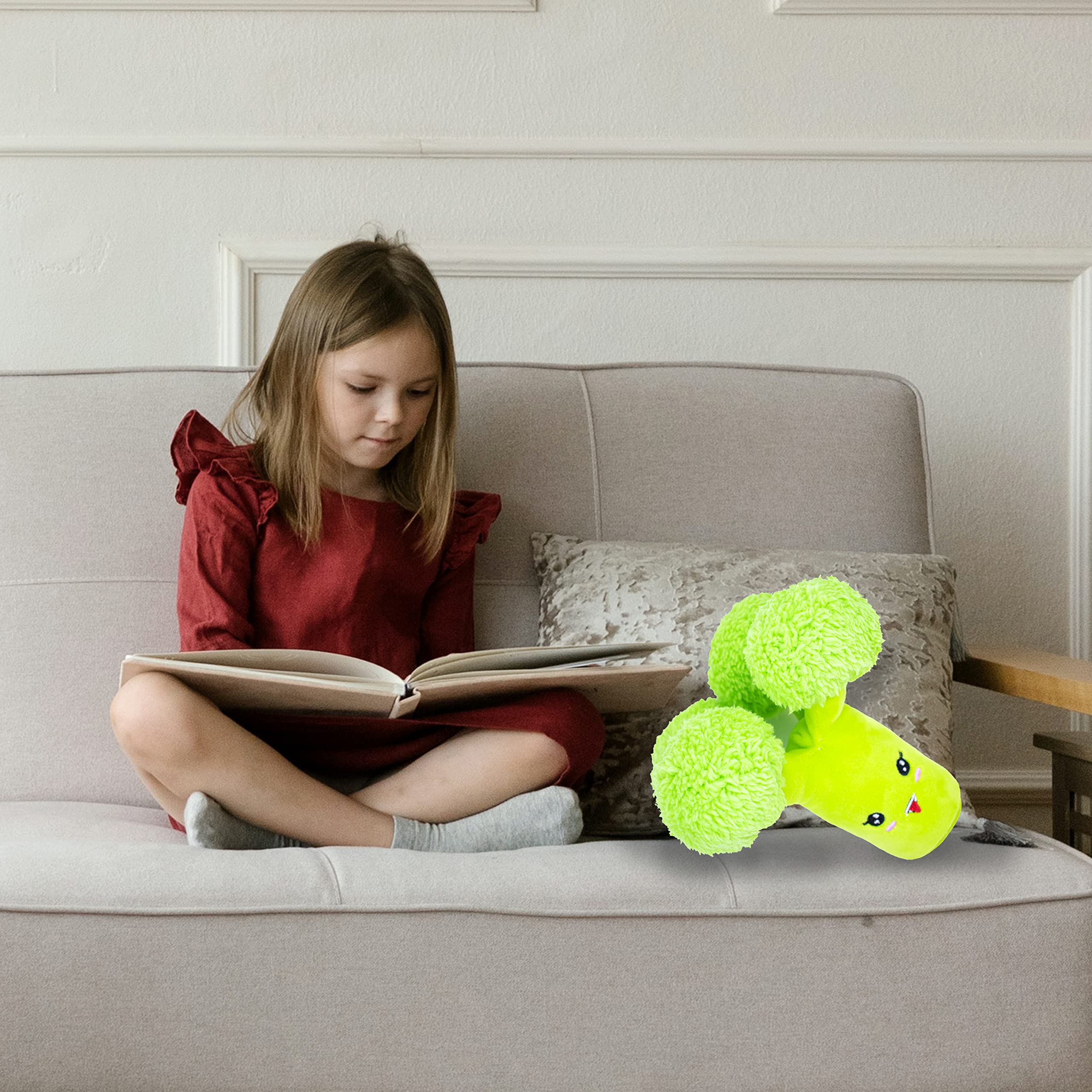KINREX Broccoli Plush Soft Stuffed Toy - Kid Stuffed Vegetable Toy - Measures 5.5" β 14.1 cm.