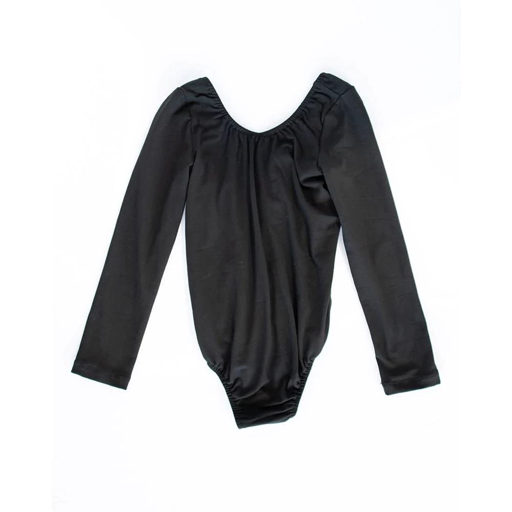 Bailey's Blossoms Baby/Toddler Girls Livee Long Sleeve Basic Leotard (Black, 9-12 Months)
