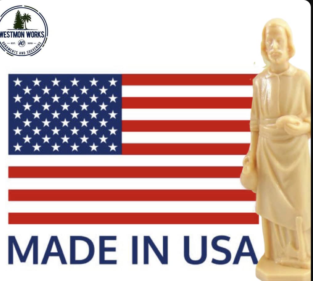 St Joseph Statue Home Selling Kit with Magnetic Holy Card for Refrigerator with Instruction Card Real Estate Patron Saint Pack