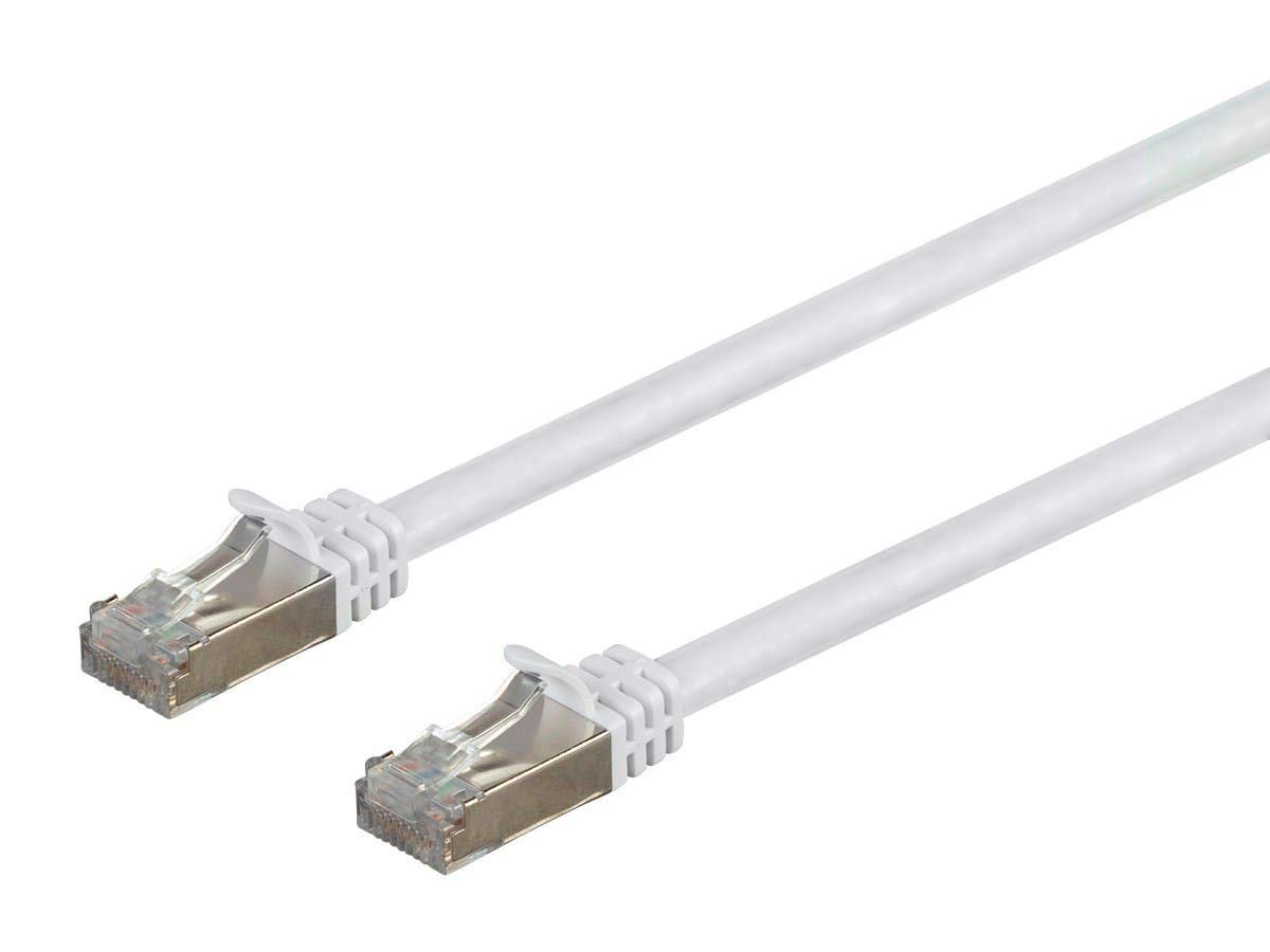 Monoprice Cat7 Ethernet Patch Cable - 3 feet - White| Flexboot RJ45 Stranded 600Mhz S/FeetP CMX Pure Bare Copper Wire 26AWG - Entegrade Series