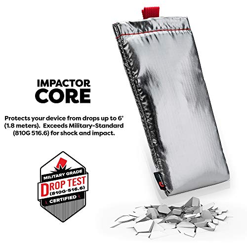 PHOOZY Apollo Series Thermal Phone Case - Insulated, Ultra-Slim Pouch Protects Your Phone from Overheating in The Sun & Extends Battery Life. Floats in Water. AS SEEN ON Shark Tank - Silver - Large