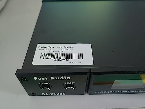 Fosi Audio DA2120C 240W Bluetooth 5.0 Stereo Audio Hi-Fi DAC Amplifier Support aptX 24Bit-192kHz 2.1 Channel Integrated Class D Power Amp with RCA/PC-USB/Coaxial/Optical Input and Remote Control