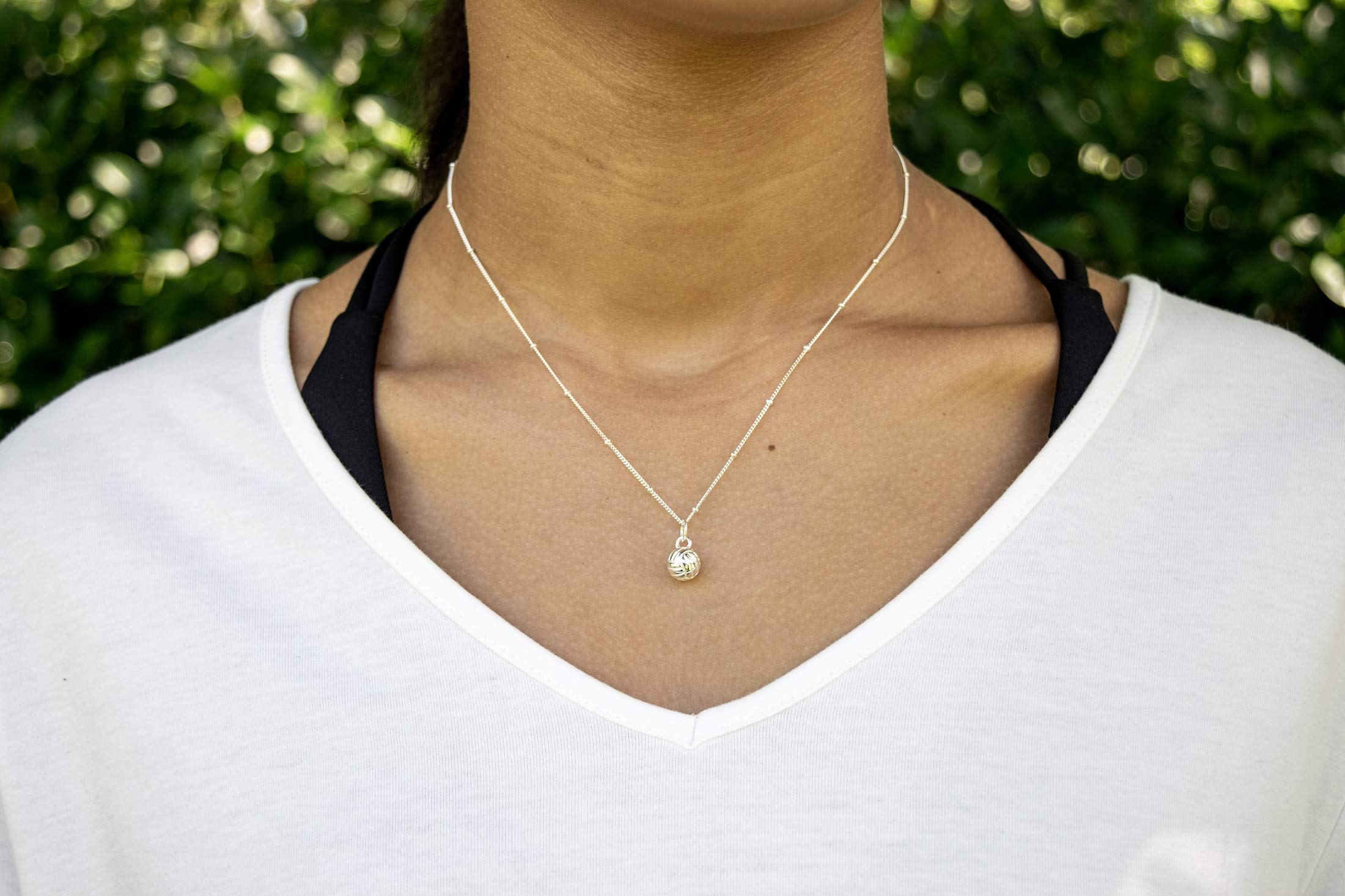 Chelsea Charles CC Sport Volleyball Charm Necklace - Silver
