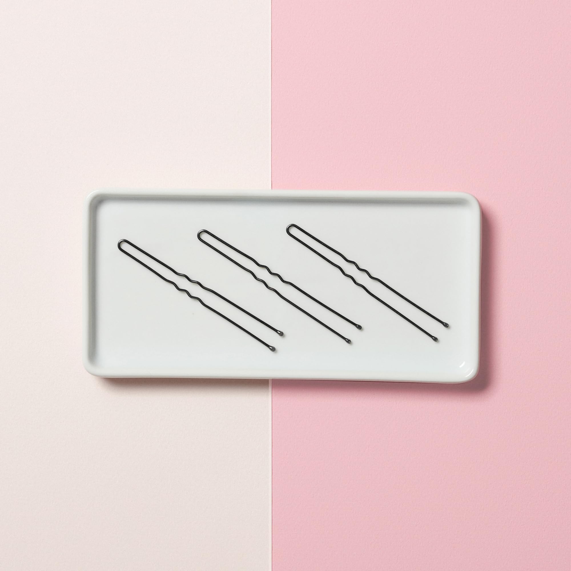 Diane Hair Bobby Pins for Women â€“ Large 2.5â€ - Black, Curved Flat Design with Ball Tips, D428-40 Count (Pack of 1)