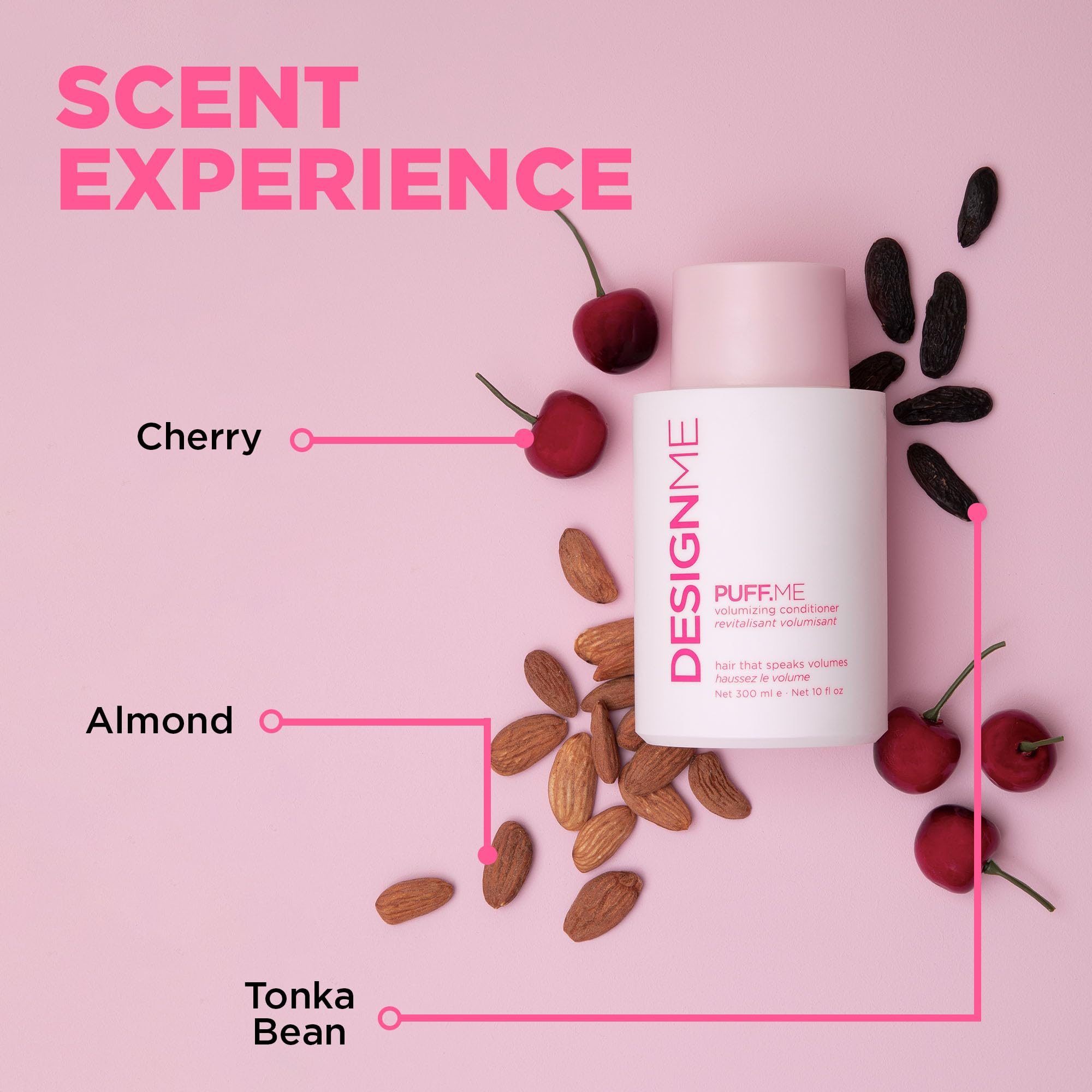 PUFF.ME Volumizing Conditioner by DESIGNME | Hydrating, Adds Volume, Body and Shine for Thicker & Bouncier Hair | For Fine & Medium Hair | Boosts Shine | Vegan, Color-Safe, Paraben & Sulfate Free