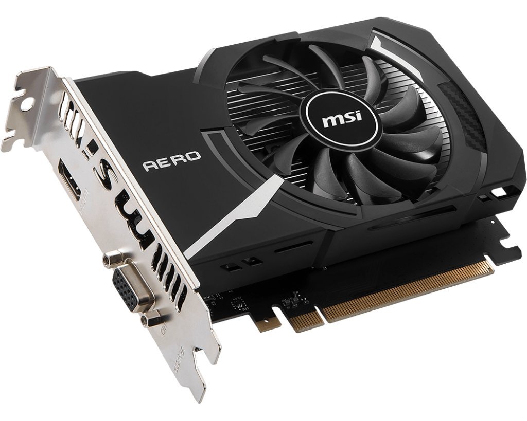 MSI GAMING GeForce GT 1030 2GB GDRR4 64-bit HDCP Support DirectX 12 ITX OC Graphics Card (GT 1030 AERO ITX 2GD4 OC)