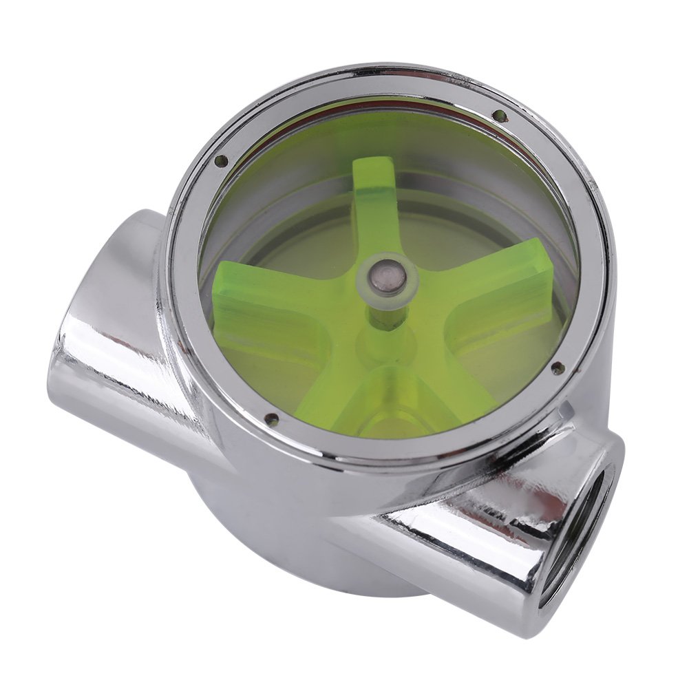 Water Indicator,Tungsten Alloy G1/4" Standard Female to Female Thread Computer Water Cooling Indicator