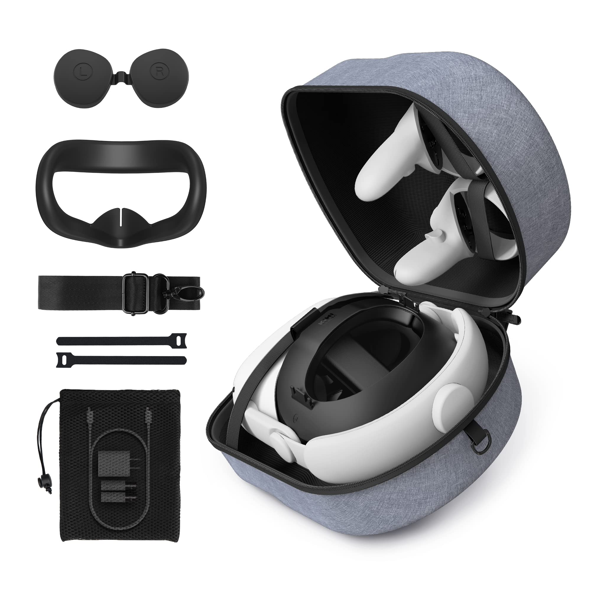 KIWI design Hard Protective Carry Case and Fitness Facial Interface Accessories