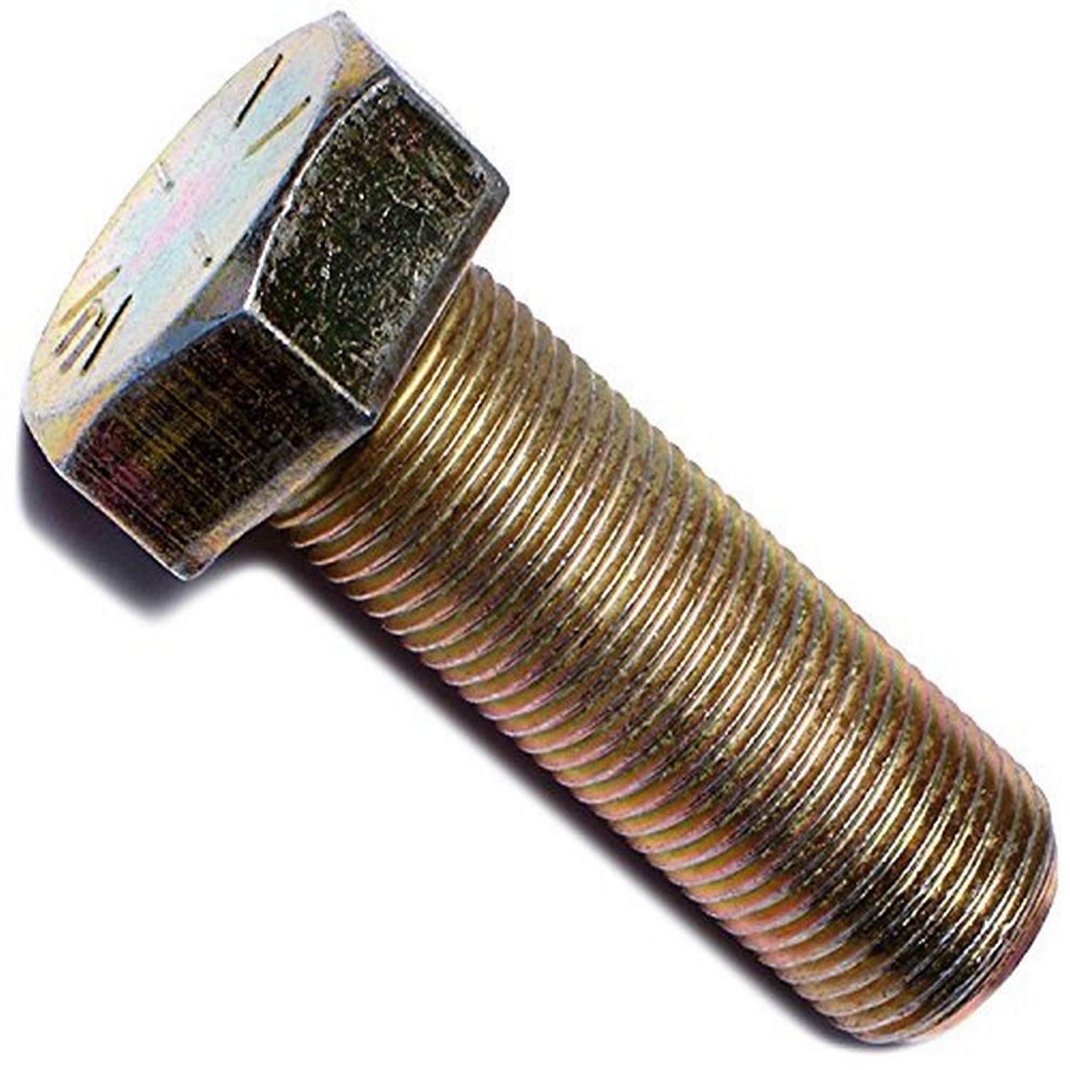 Hard-to-Find Fastener 014973255701 Grade 8 Fine Hex Cap Screws, 7/8-14 x 2-1/2, Piece-5 , yellow