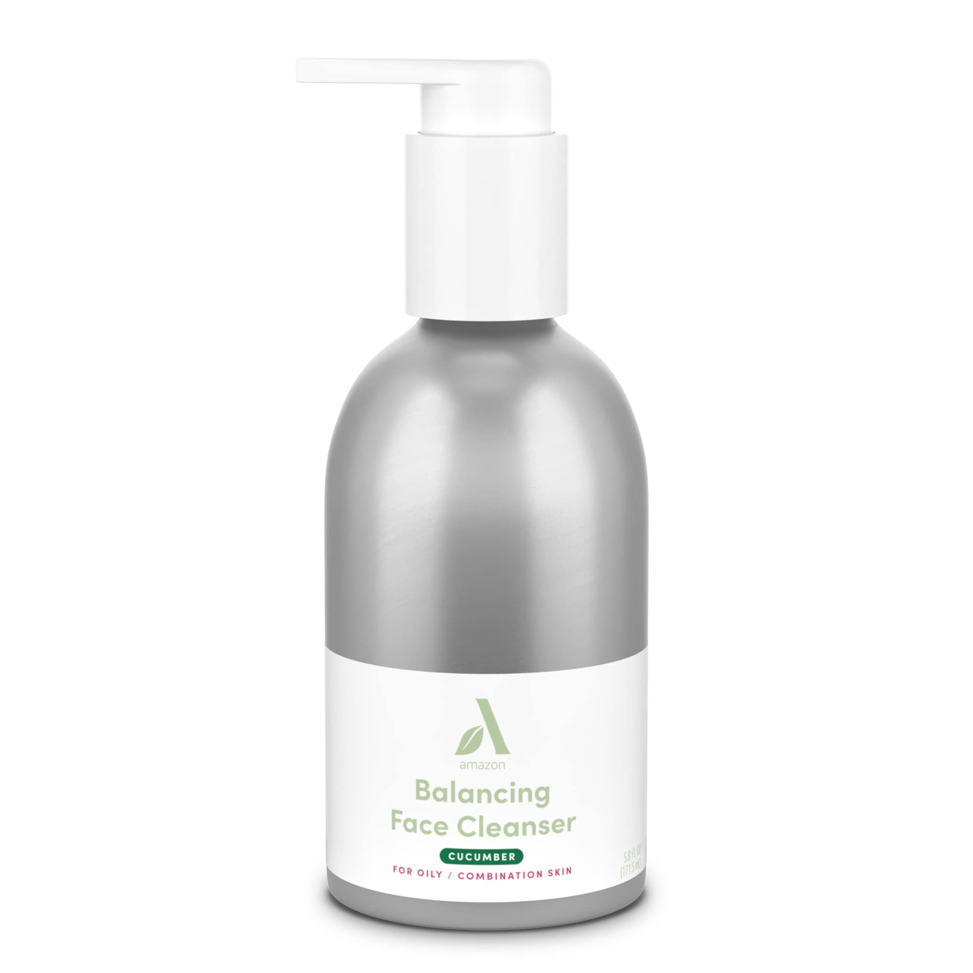 Amazon Aware Balancing Face Cleanser with Arnica & Calendula Extracts, Vegan, Cucumber, Dermatologist Tested, Oily to Combination Skin, 5.8 fl oz