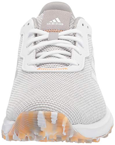 adidas mens Golf Shoe, Grey/White/Hazy Orange, 11 US