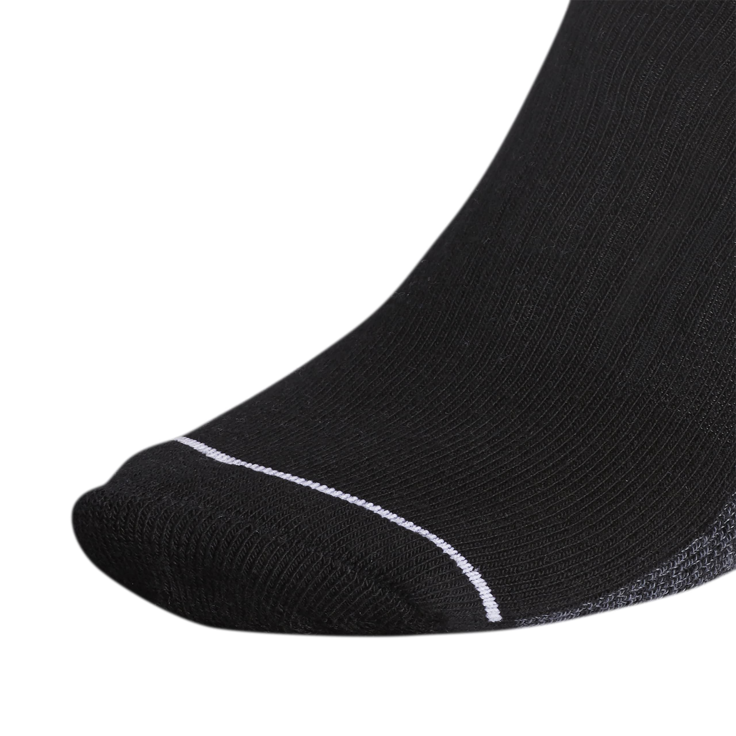 adidas Men's Cushioned No Show Socks (3-Pair), Black/White/Onix Grey, Large