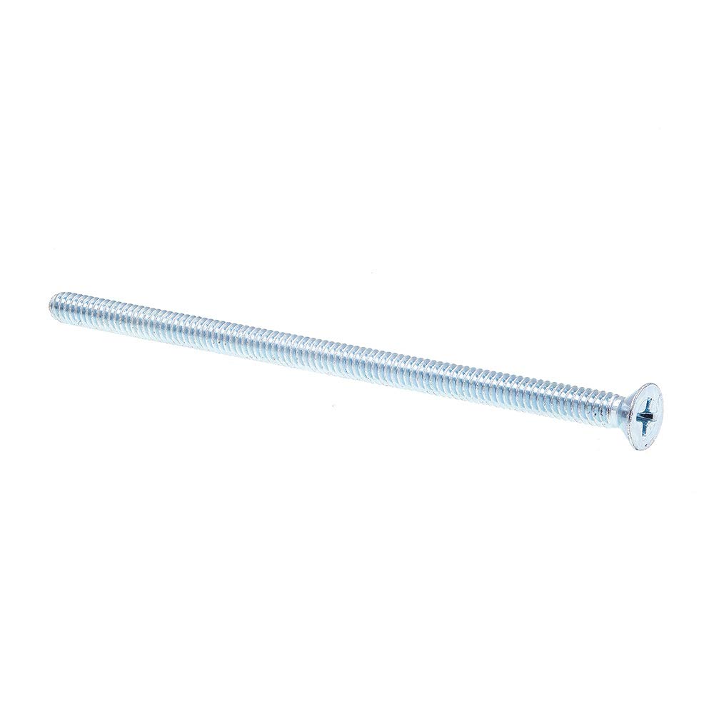 Prime-Line 9001528 Machine Screws, Flat Head, Phillips Drive, #10-24 X 4 in, Zinc Plated (50 Pack)