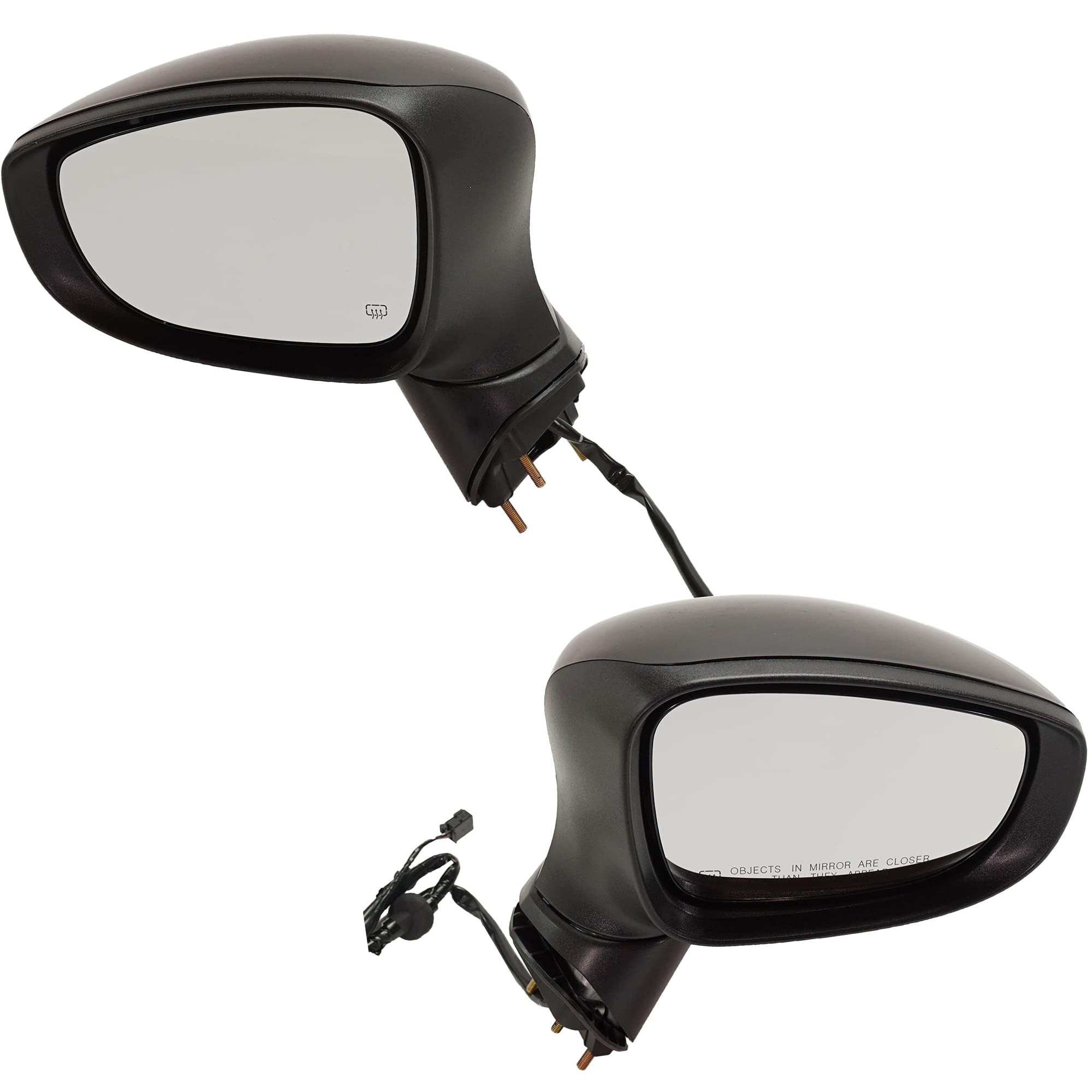 Kool Vue Driver & Passenger Side Power Heated Mirrors for Chrysler Pacifica 2017-2019 Without Signal Light & Blind Spot Monitor Paintable For Models Without One Touch Open/Close Feature