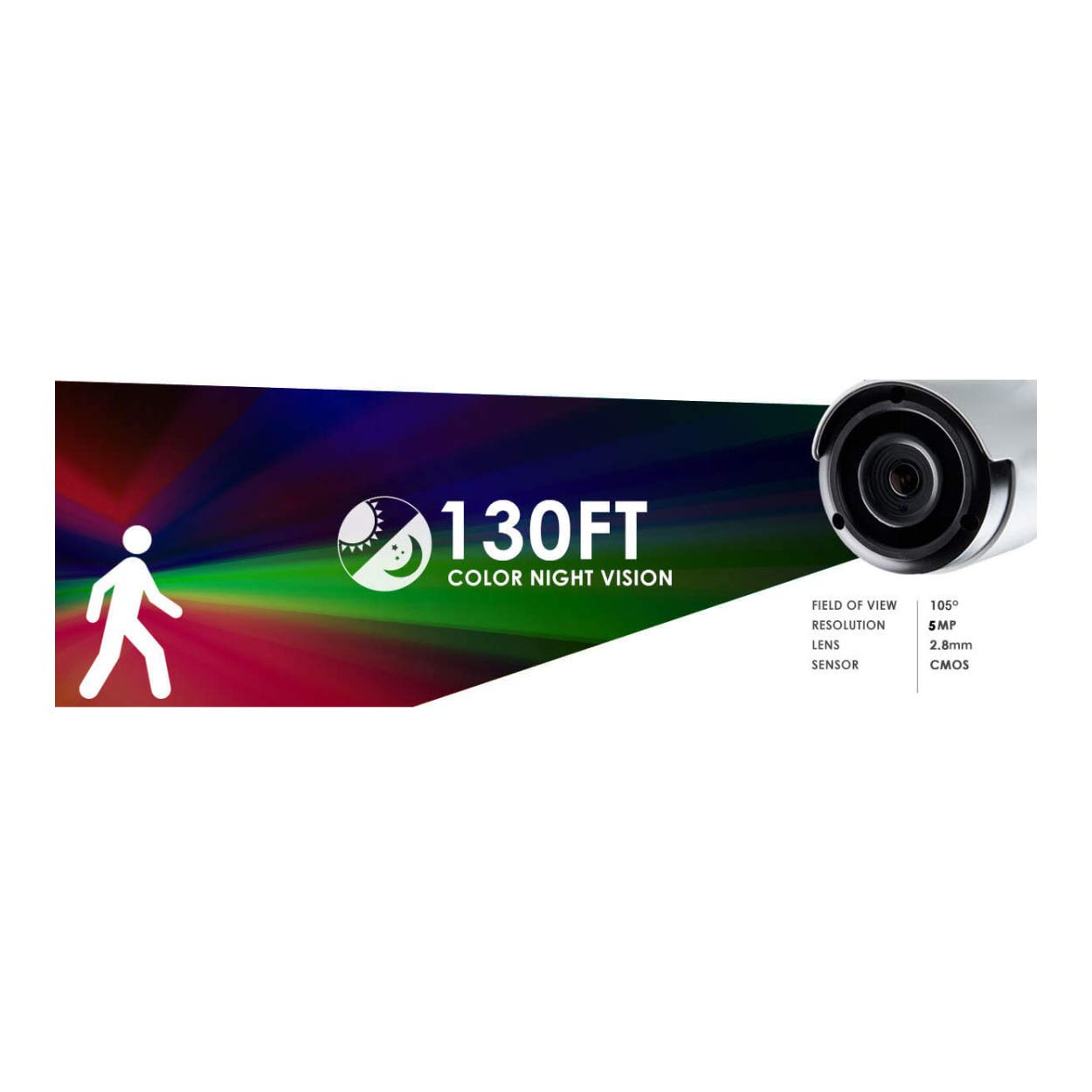 Lorex 5MP Outdoor Network Bullet Camera with Audio (White)