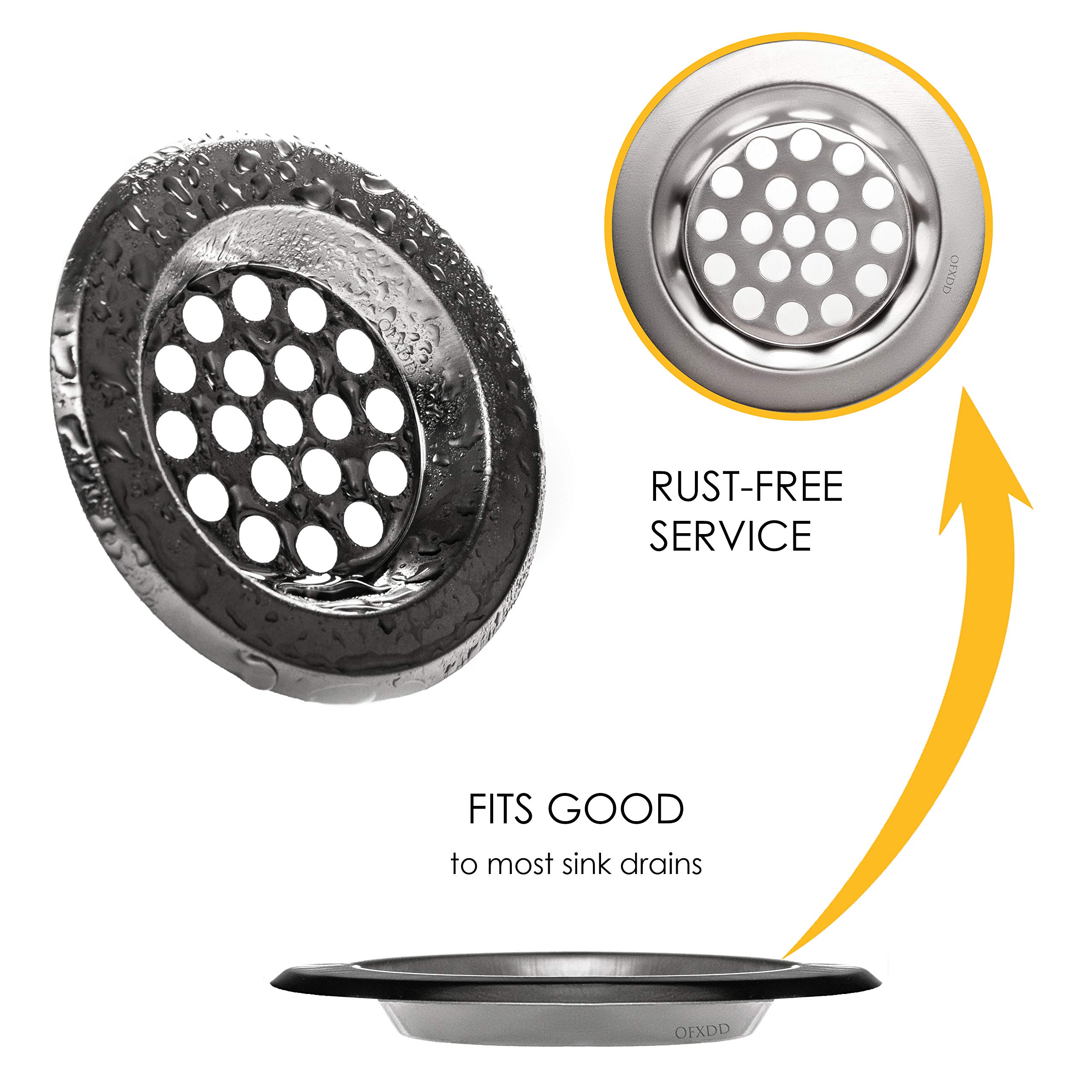 Bathtub Drain Hair Catcher, Kitchen Sink Strainer 2.5", Hair Catcher for Tub Drain, Tub Drain Protector