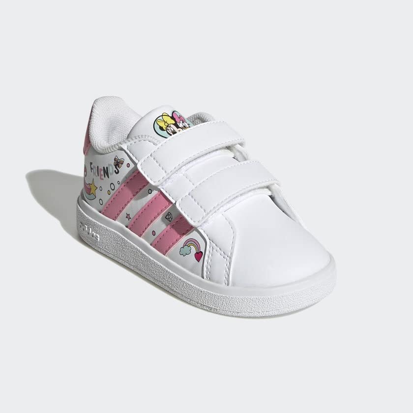 adidas Minnie Mouse Grand Court Shoes Kids', White, Size 10K